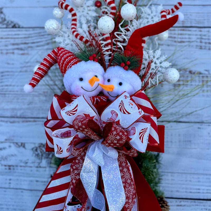 Snowman Christmas Tree Topper - Etsy