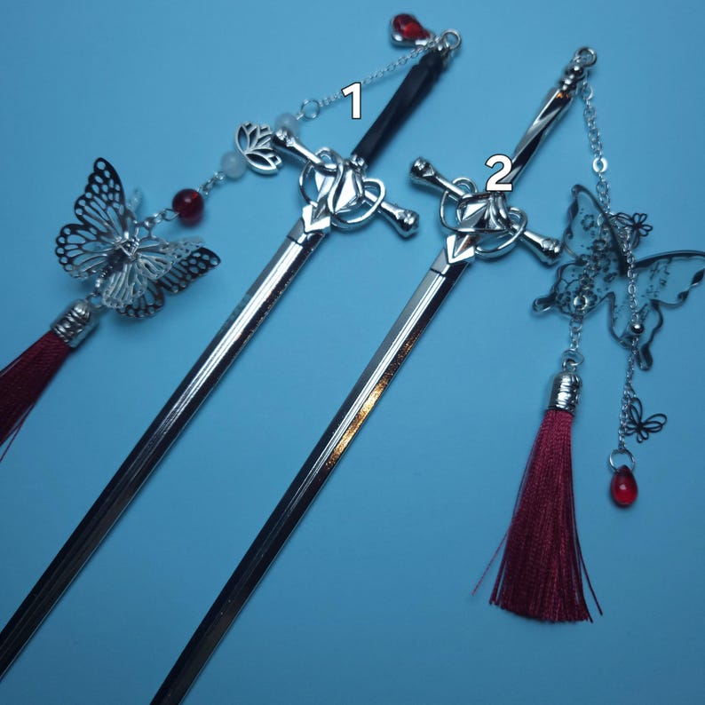 Enchanting Sword With Butterfly Chinese Style Hairpin Tgcf>~