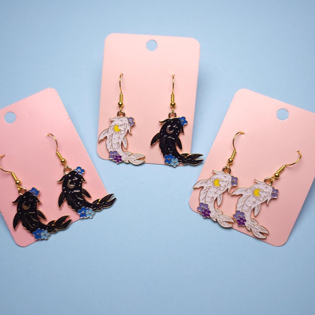 Cute Koi Fish, Earrings, Inspired by JJK >~