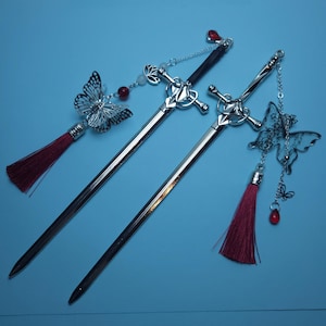 PRE-ORDER Enchanting Sword With Butterfly Chinese Style Hairpin Tgcf>~