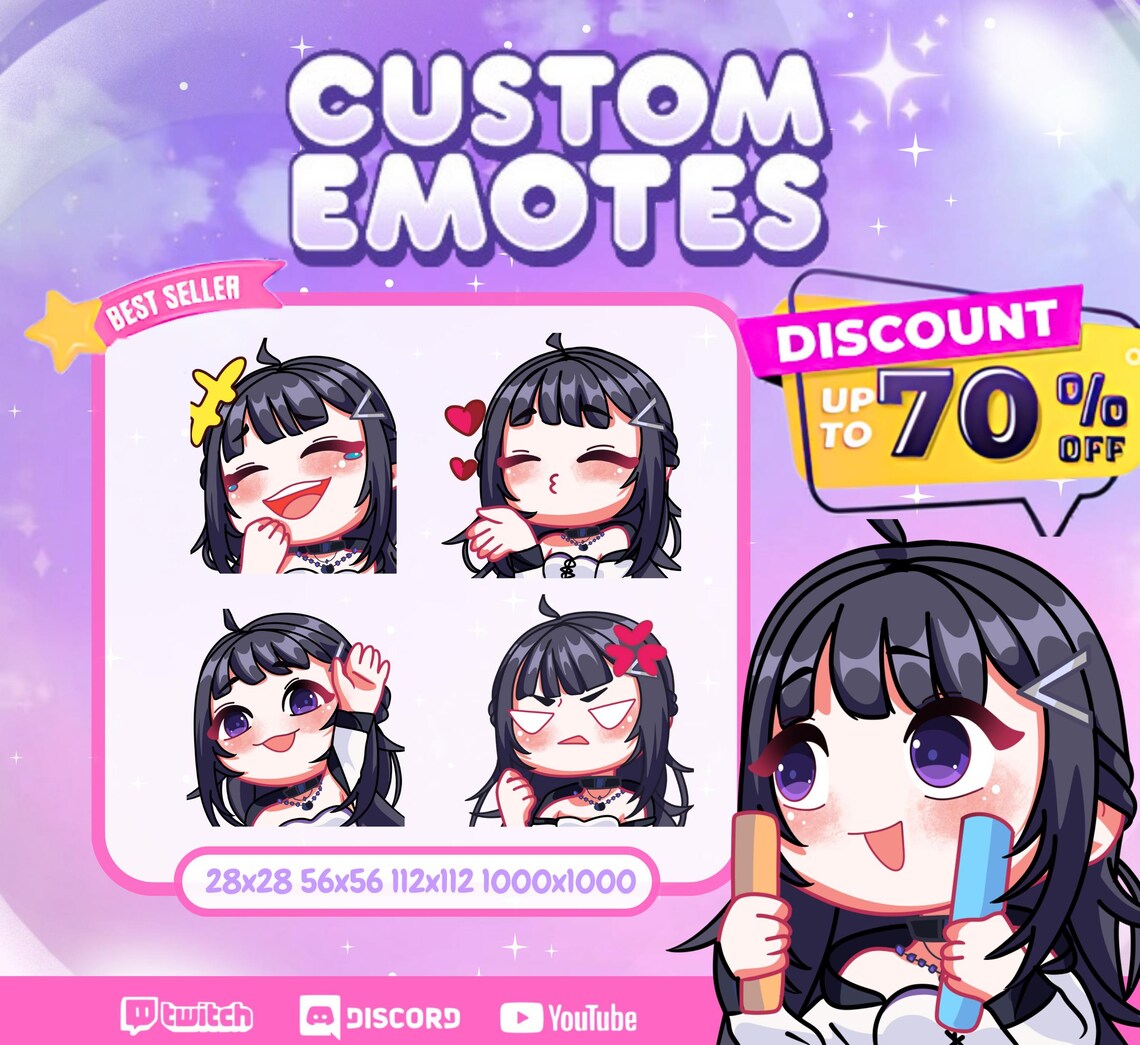 Custom Twitch Emotes or Kick Emotes Twitch Emote for Streamer Twitch ...