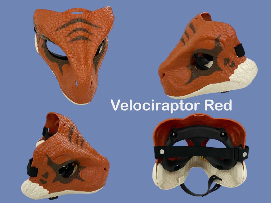 Dino Mask Base Plain Blank DIY Raptor Velociraptor T-rex Tyrannosaurus ...