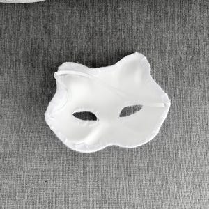 Felted Cat Mask Therian Paper Mache Cardboard DIY Plain White Blank ...