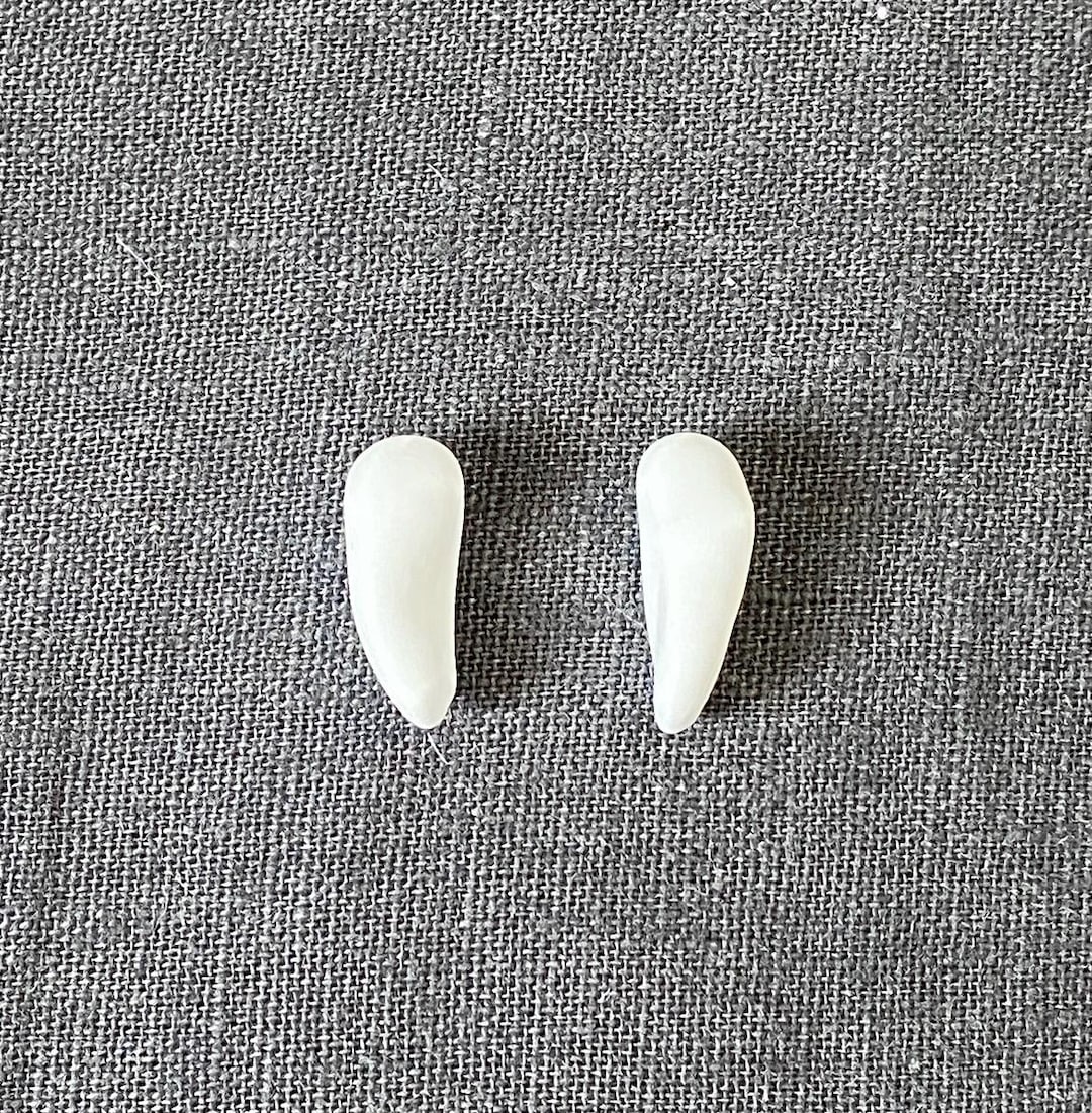 Therian Cat Mask Clay Fangs Teeth Handmade Glue on Fangs for Cat Masks ...