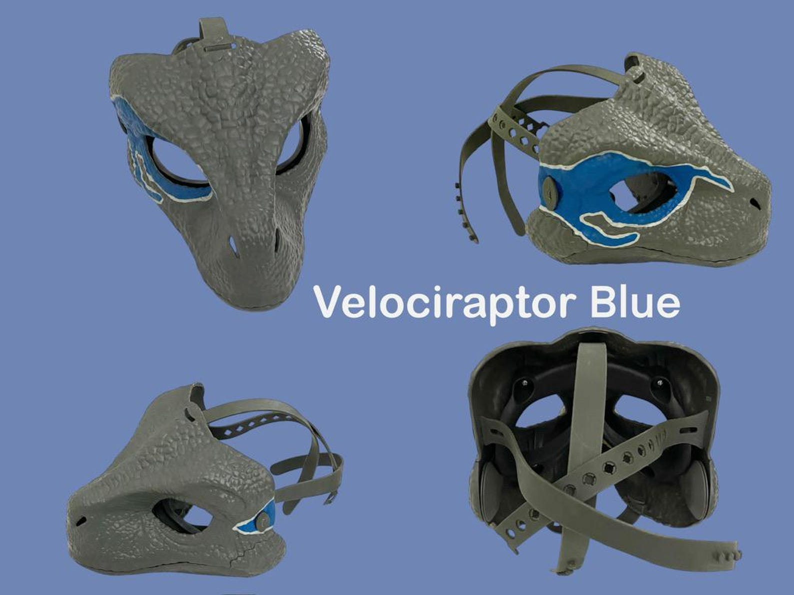 Dino Mask Base Plain Blank DIY Raptor Velociraptor T-rex Tyrannosaurus ...