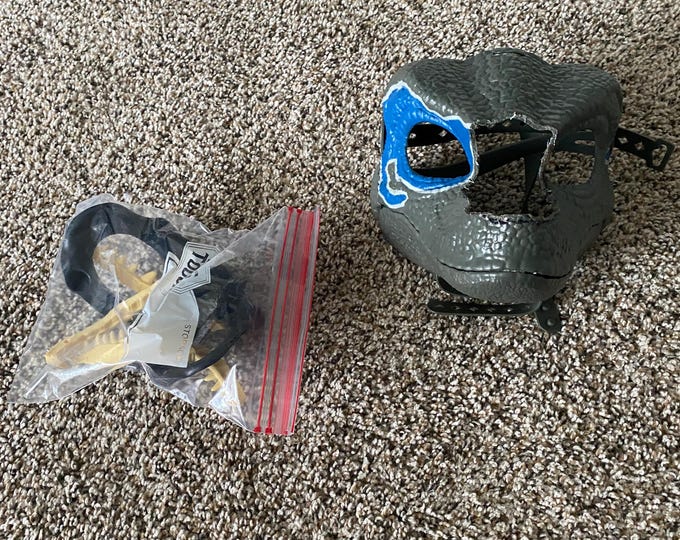 Dino Mask Fursuit Base Velociraptor Blue Jurassic World Snout Cut Ready ...