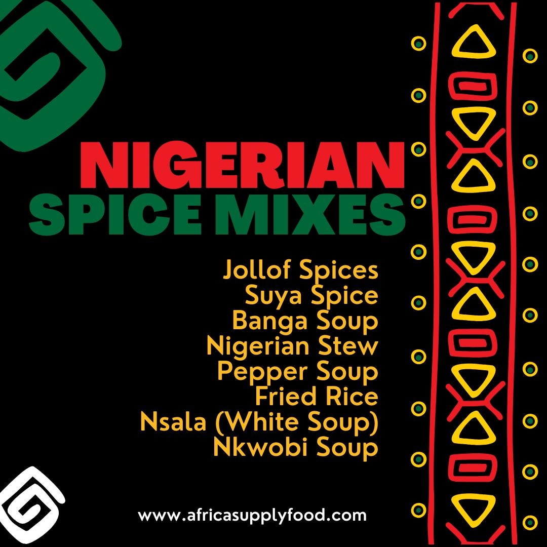 8 Pack Fav Nigerian Spice Mix Set! Includes Jollof, Suya, Banga, Stew ...