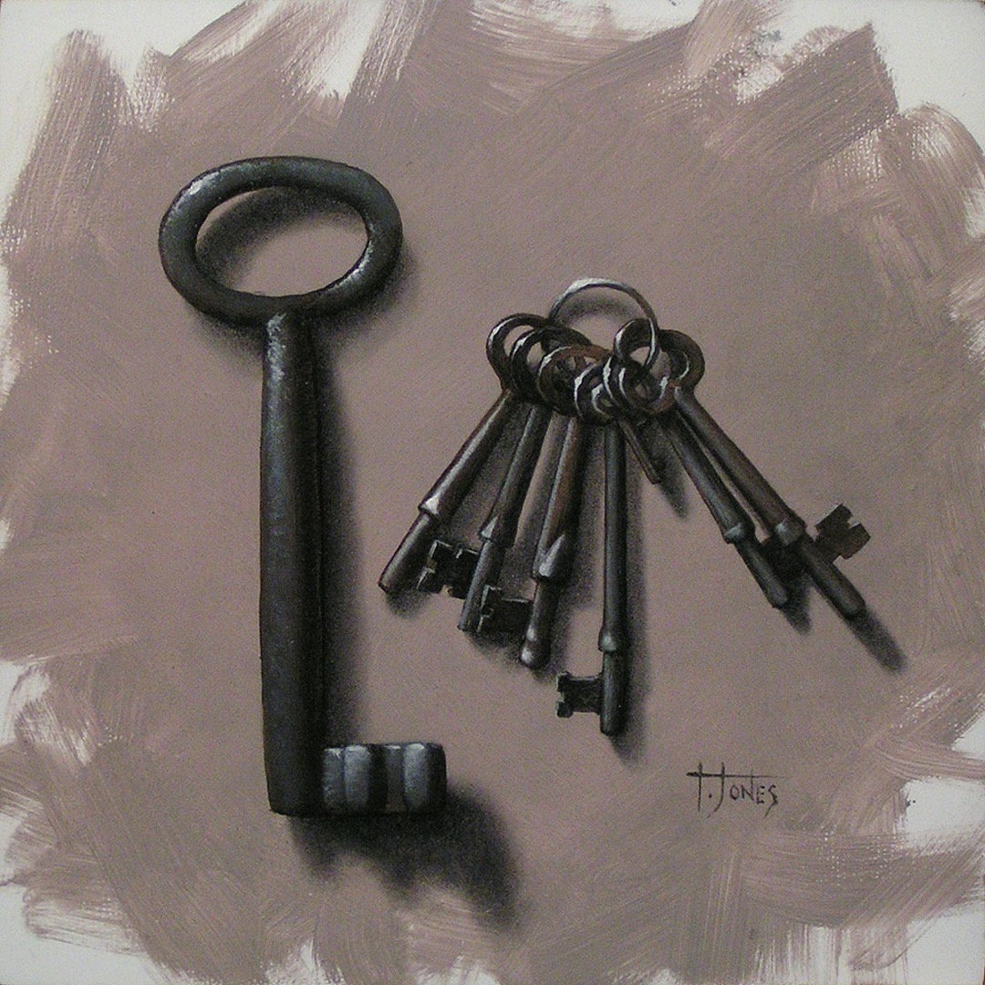 Vintage Keys - Original Oil Painting - Etsy