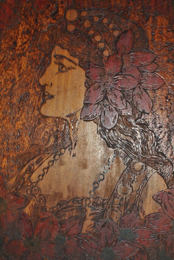 Items similar to Antique Flemish Art Co. 847 Art Nouveau Portrait Wall ...