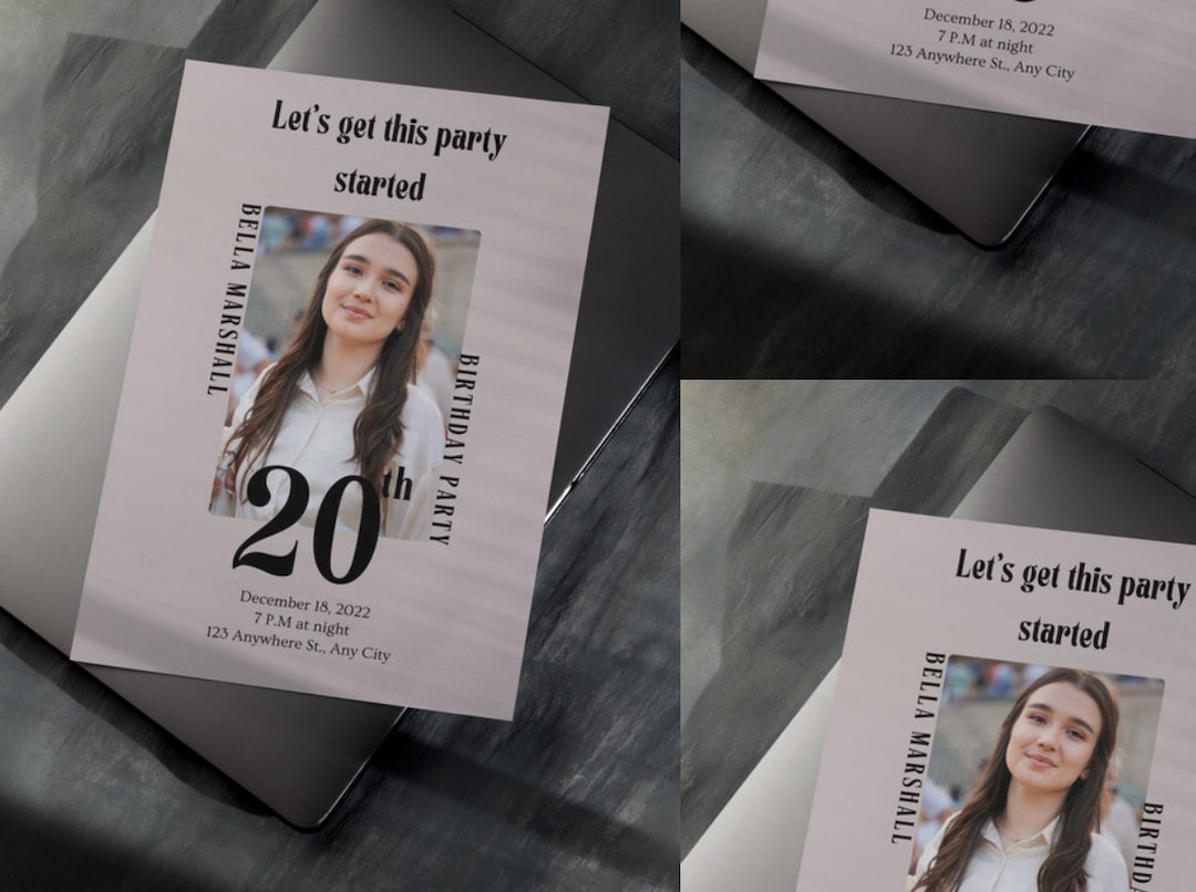 Happy Birthday Card, Digital Invite, Last Minute Invitations, Event ...