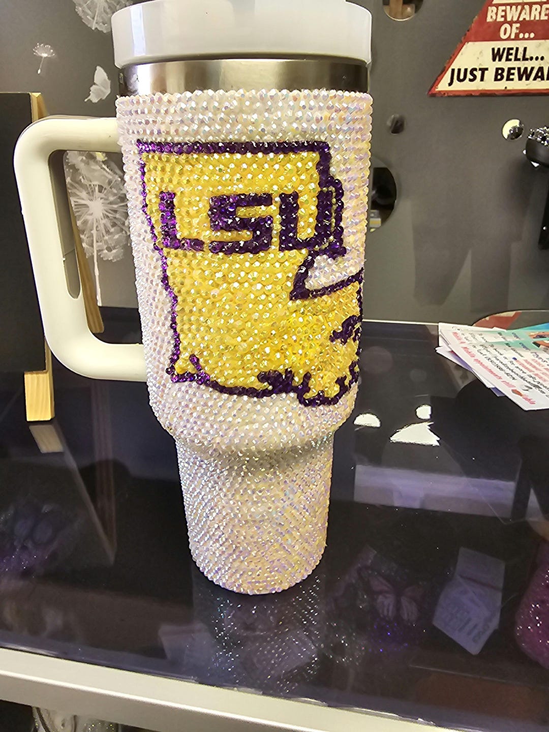 Bedazzled LSU 40oz Stanley Cup Tumblers - Etsy
