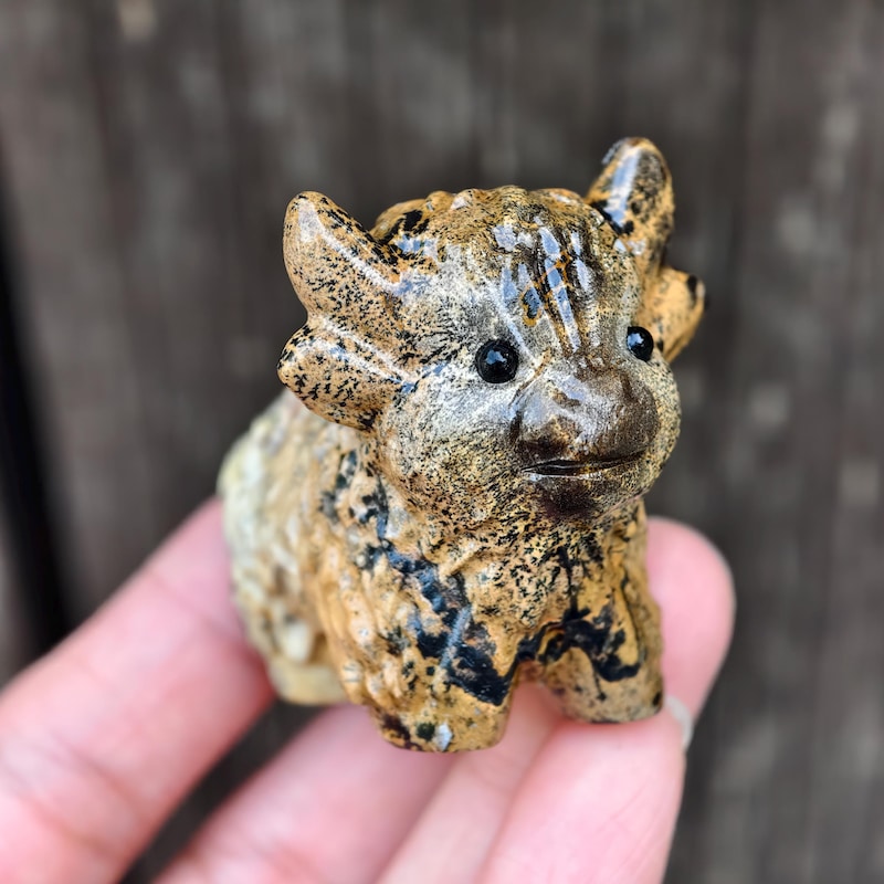 Carved Stone Cows - Etsy