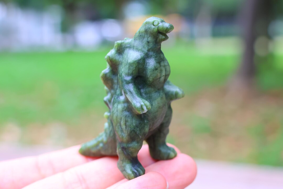 2.4inches Natural Jade Carved Godzilla, Quartz Crystal Carving ...