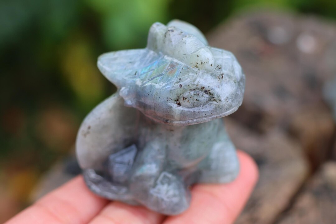 2inches Natural Labradorite Carved Dragon, Quartz Crystal Carving ...