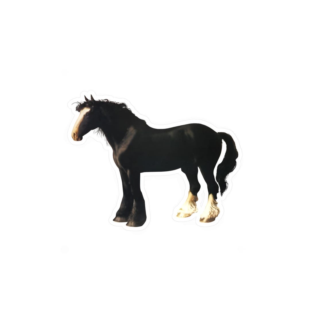 Vintage Shire Horse Kiss-cut Vinyl Decal - Etsy