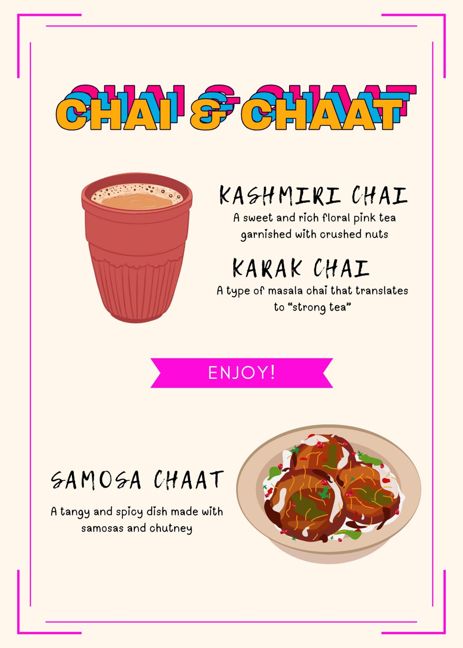 Chai Station Sign, Chaat Station Sign, Wedding Menu Card, Desi Wedding ...