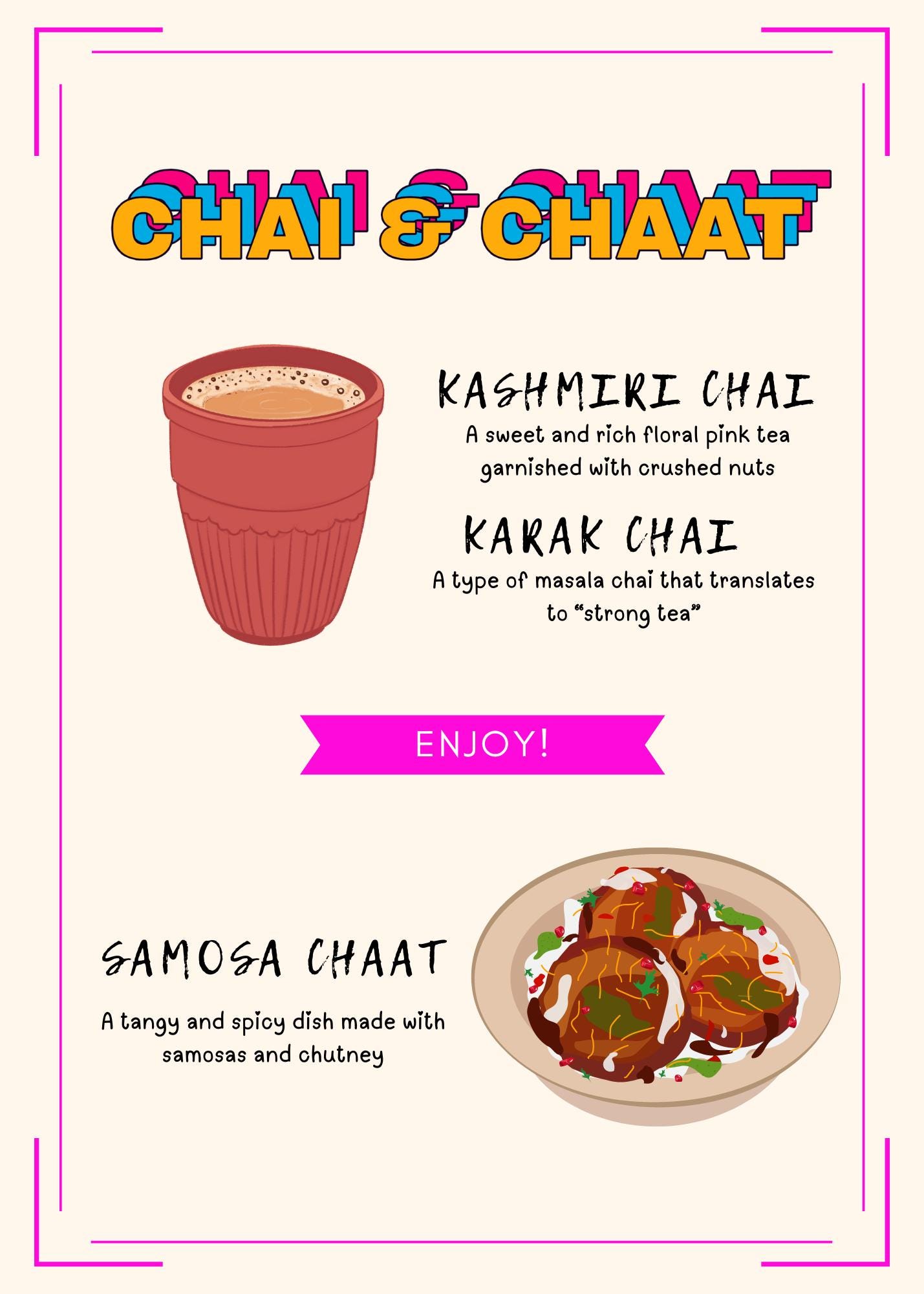 Chai Station Sign, Chaat Station Sign, Wedding Menu Card, Desi Wedding ...