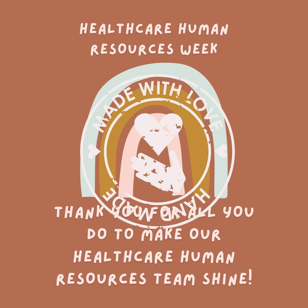 Healthcare Human Resource Week Thank-you Note/hr Thank You Note - Etsy