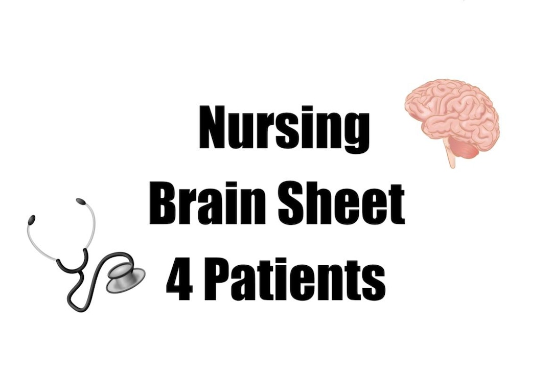 Nursing Brain Sheet: 4 Patients - Etsy