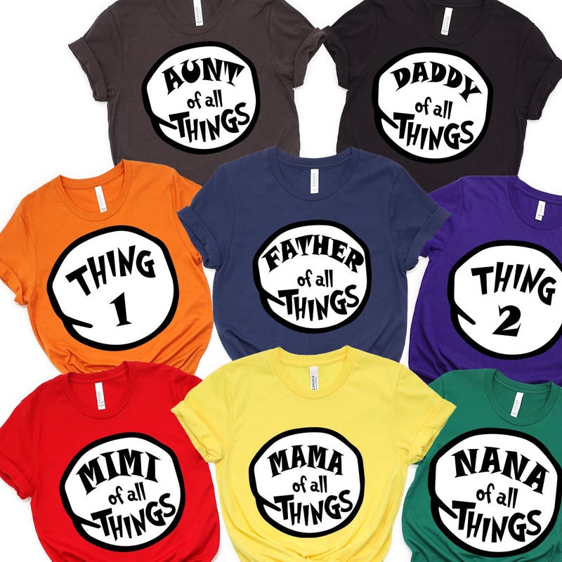 Thing 1 and Thing 2 T Shirts - Etsy