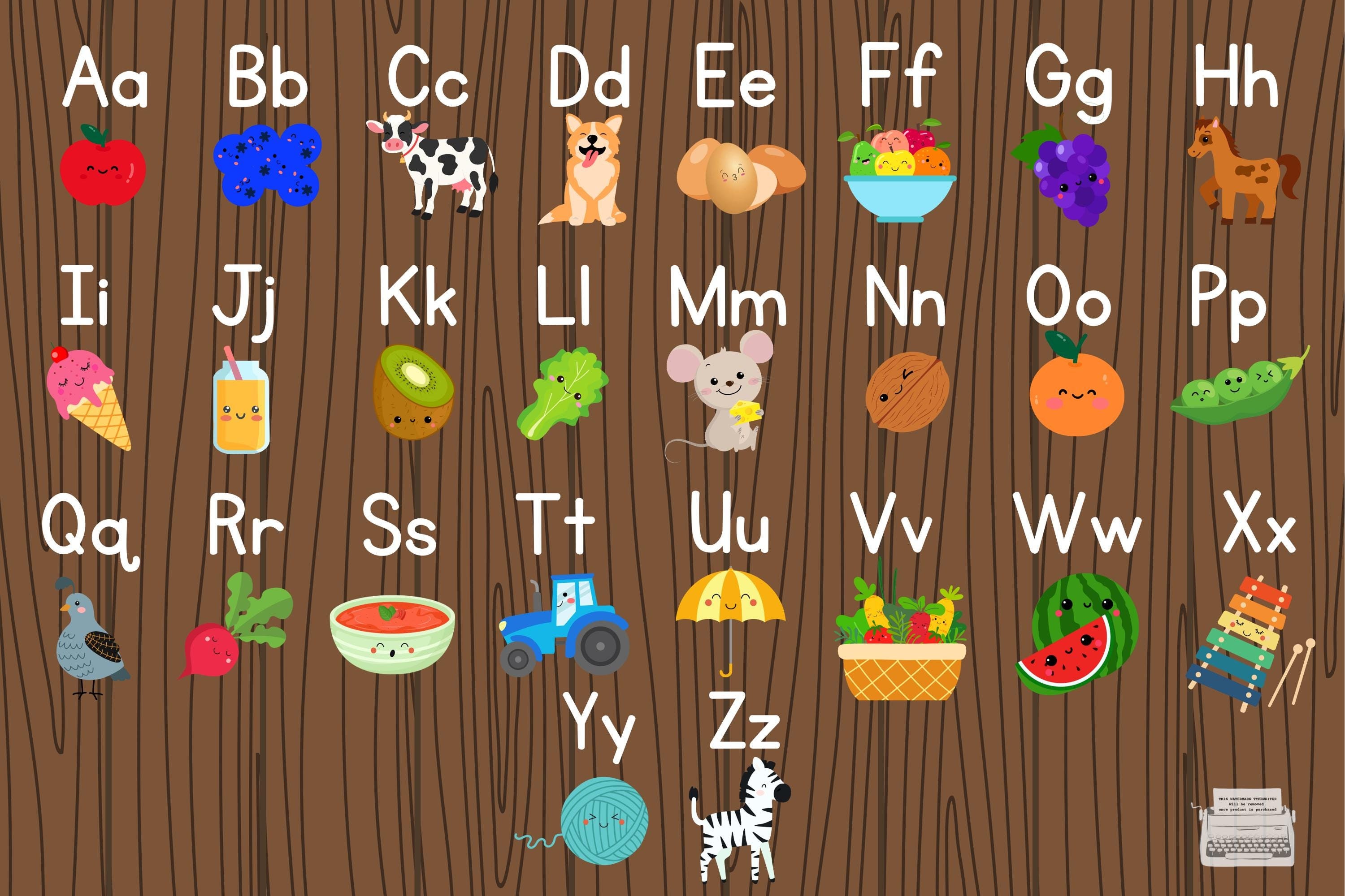 Farm Themed Alphabet Poster, Farm Classroom Decor, Cheerful Alphabet ...