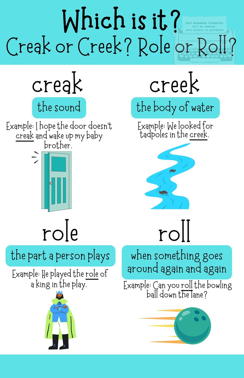 Instant Download Homophone Posters, Learning About Homophones ...