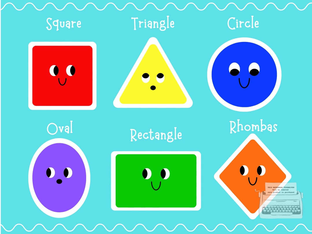 Basic Shapes Poster, Preschool Poster, VPK Poster, Shape Poster ...
