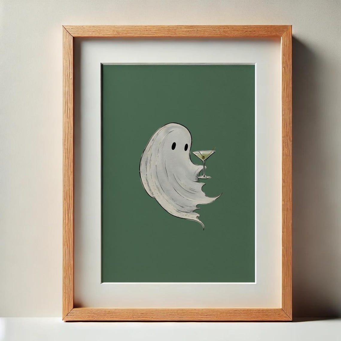 Ghost Martini Print | Aesthetic Wall Art Print Poster Decor | Trendy ...