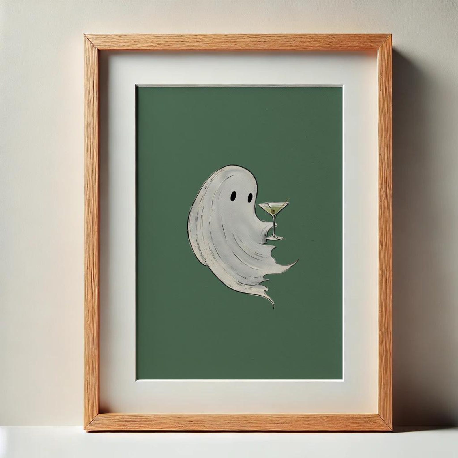 Ghost Martini Print | Aesthetic Wall Art Print Poster Decor | Trendy ...