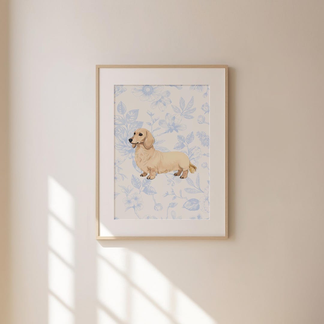 Vintage Dachshund Print | Aesthetic Wall Print Poster Decor | Vintage ...