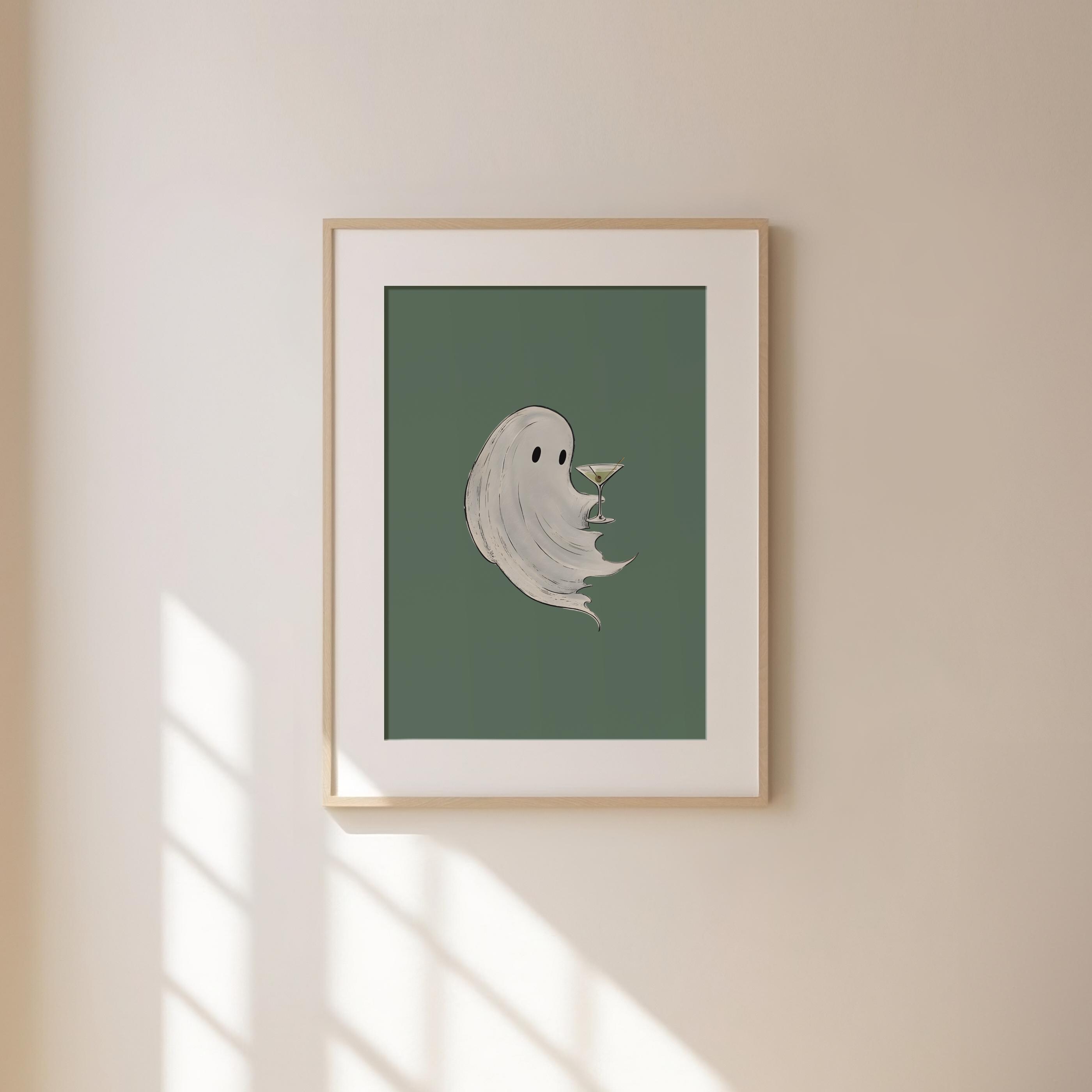 Ghost Martini Print | Aesthetic Wall Art Print Poster Decor | Trendy ...
