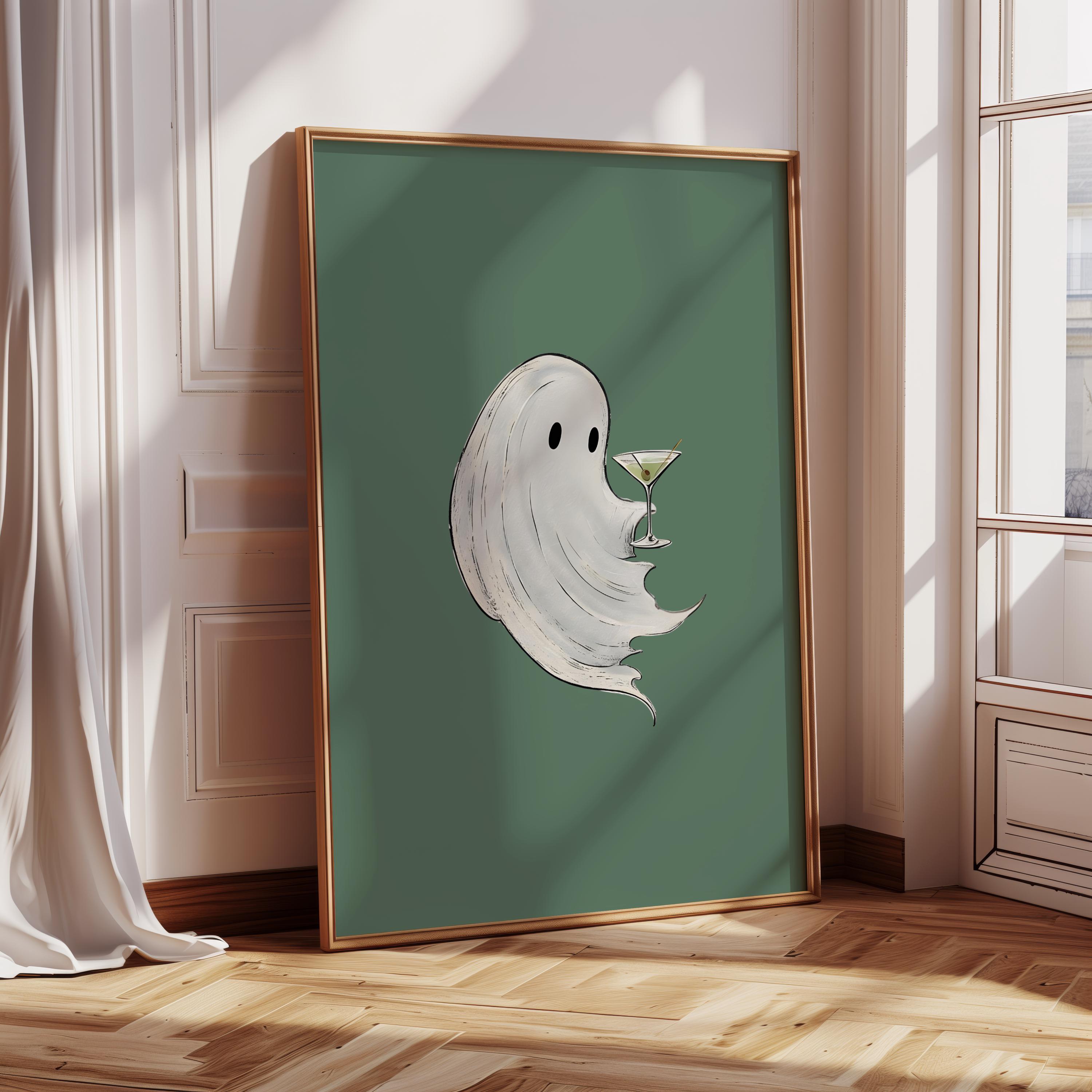 Ghost Martini Print | Aesthetic Wall Art Print Poster Decor | Trendy ...