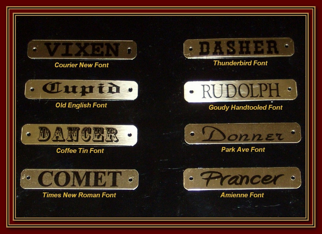 Gold Brass Horse Halter Name Plate: Personalized, Chicago Screws ...