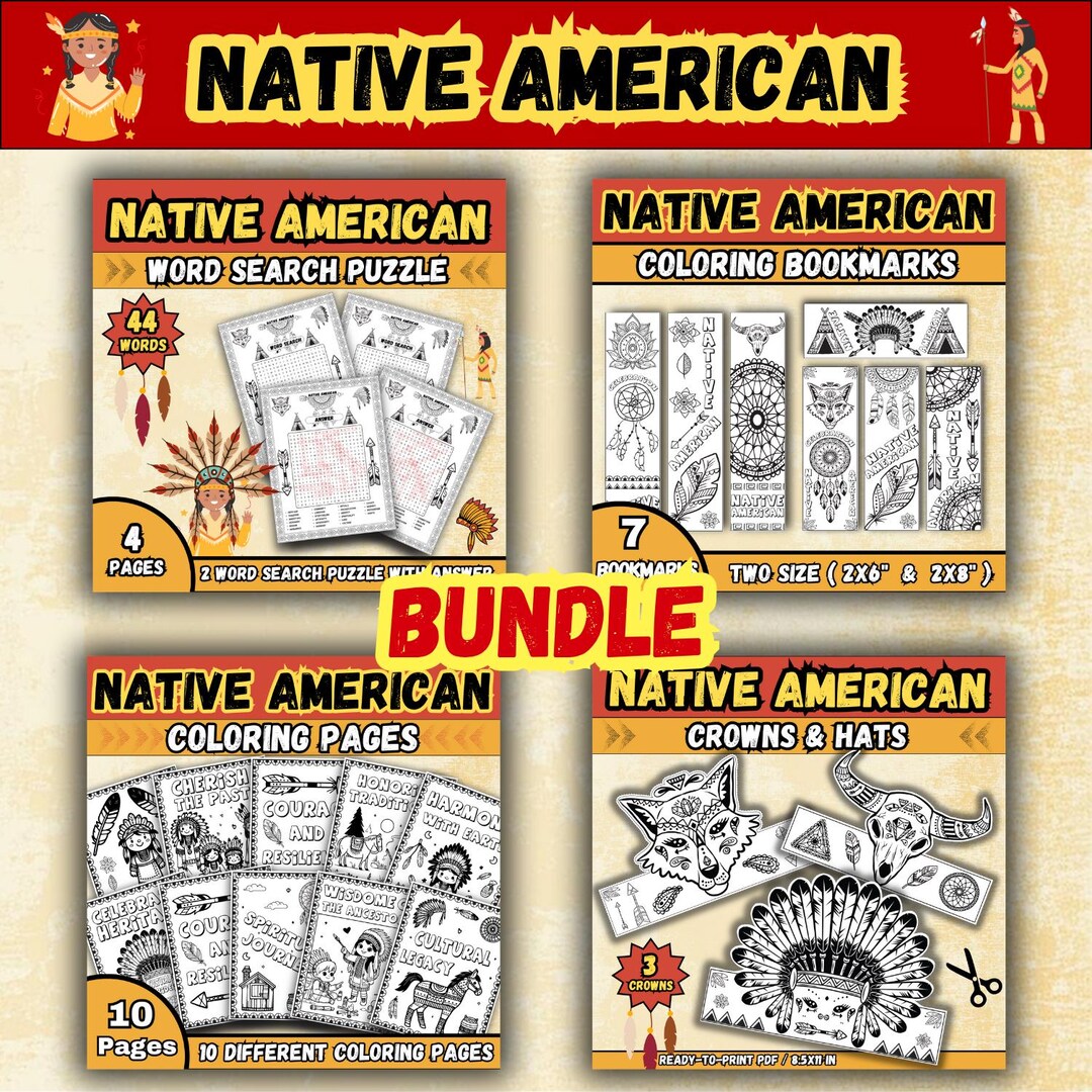 Native American Heritage Month Activity Bundle: Word Search Puzzle ...