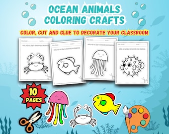 Sea Animal Fun Facts Craft Printable Writing Activity World Oceans Day ...