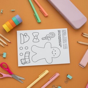 Gingerbread Man Craft Activity: Color, Cut & Paste (ready-to-print PDF ...