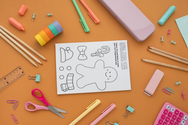 Gingerbread Man Craft Activity: Color, Cut & Paste (ready-to-print PDF ...