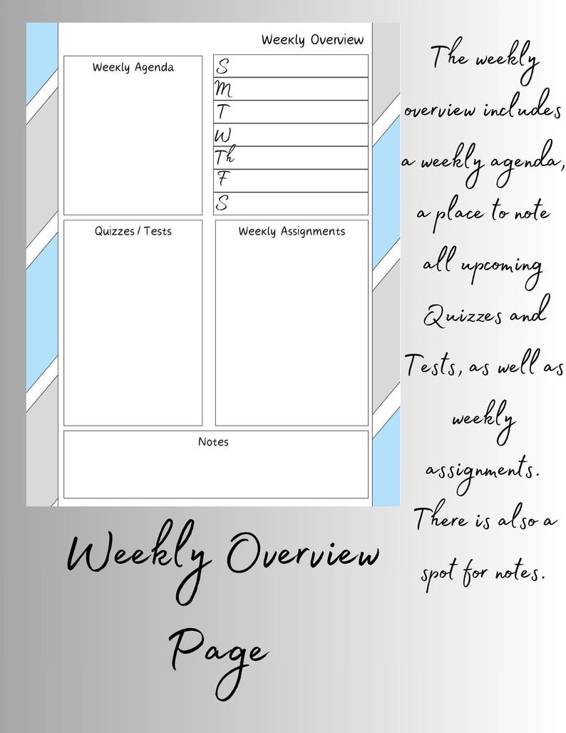 Blue Homeschool Student Planner - Etsy