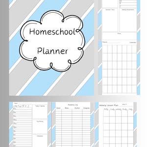 Blue Homeschool Student Planner - Etsy