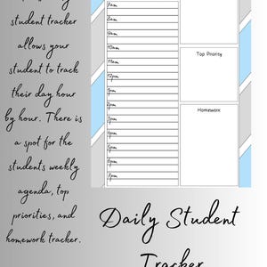 Blue Homeschool Student Planner - Etsy
