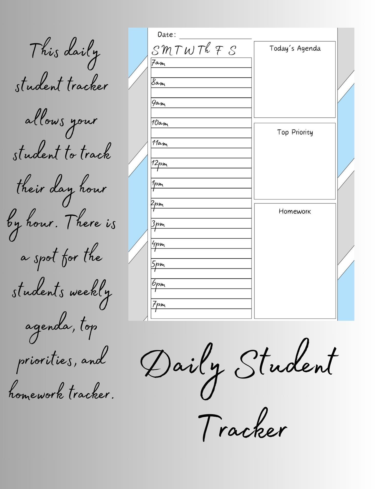 Blue Homeschool Student Planner - Etsy