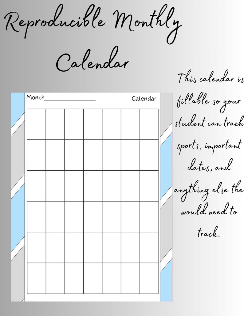 Blue Homeschool Student Planner - Etsy