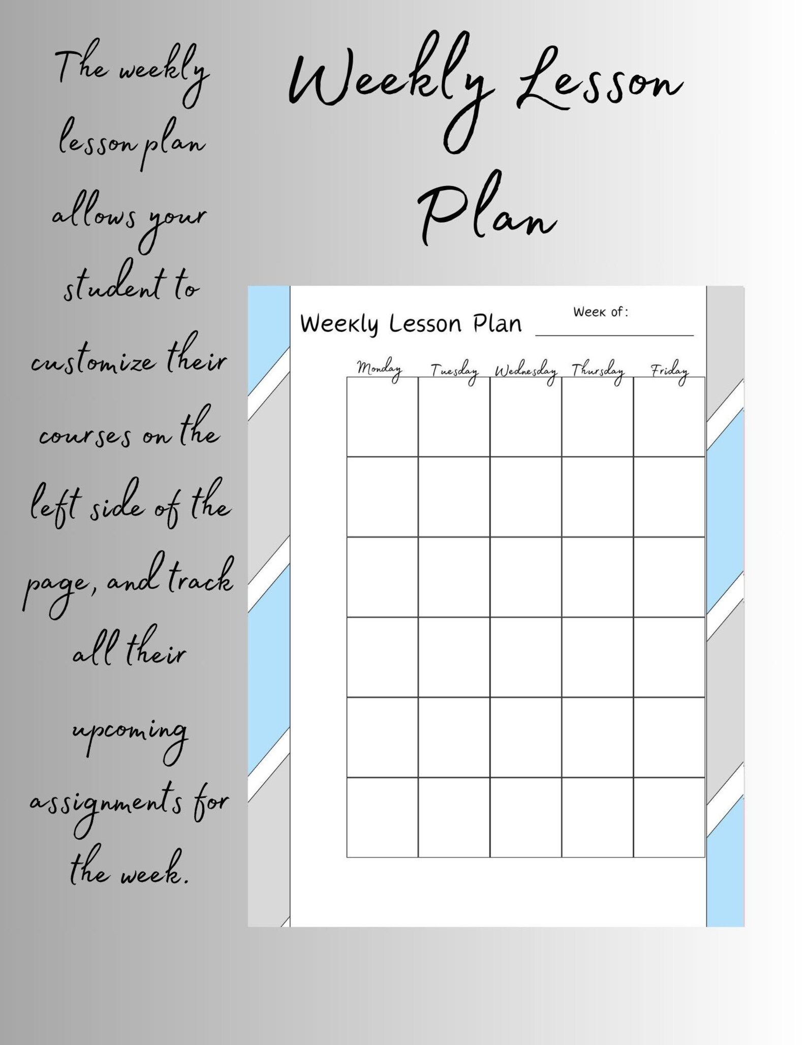Blue Homeschool Student Planner - Etsy