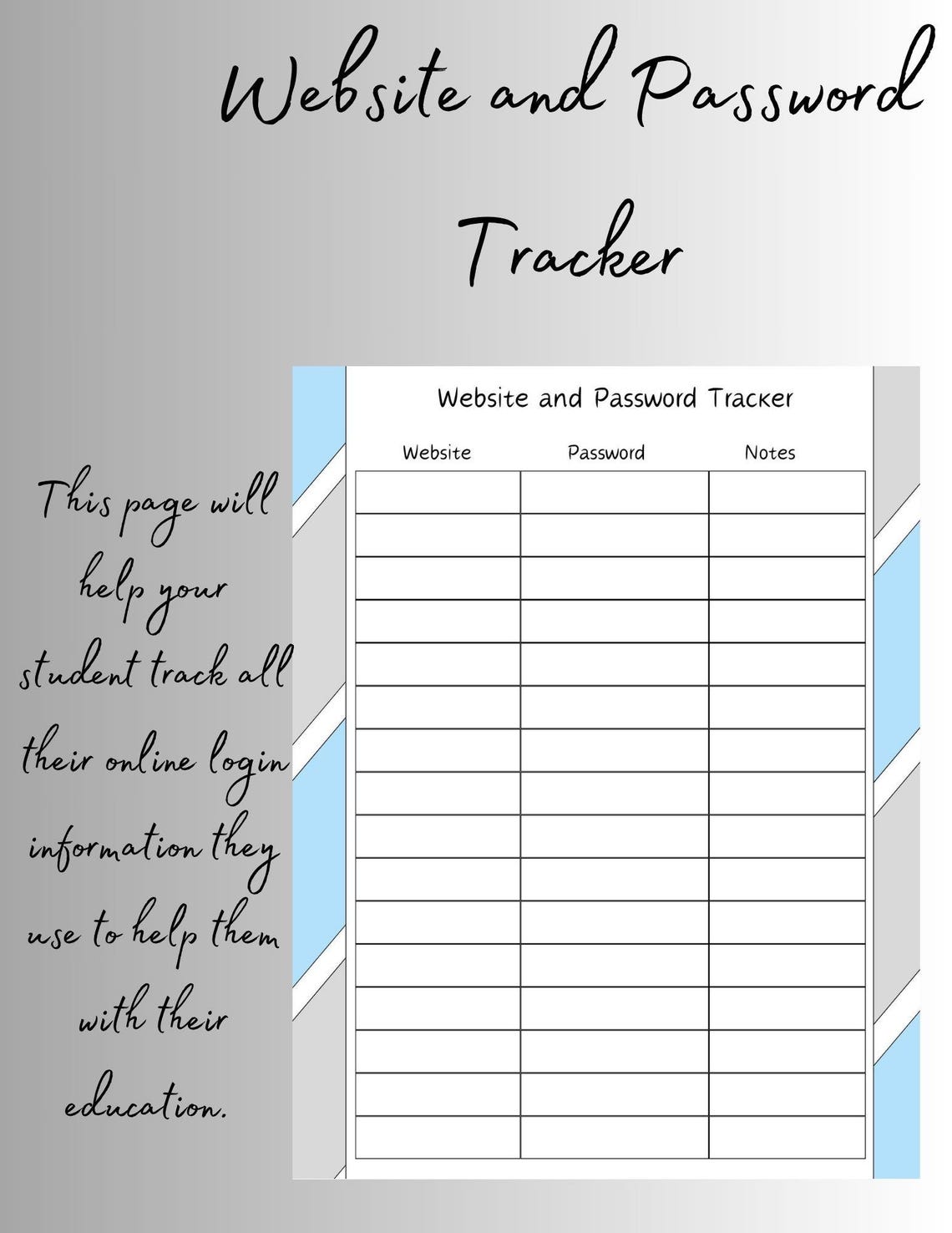 Blue Homeschool Student Planner - Etsy