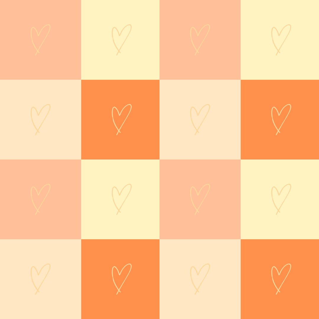 Seamless Heart Pattern | Pastel Checkerboard Hearts Digital Paper ...