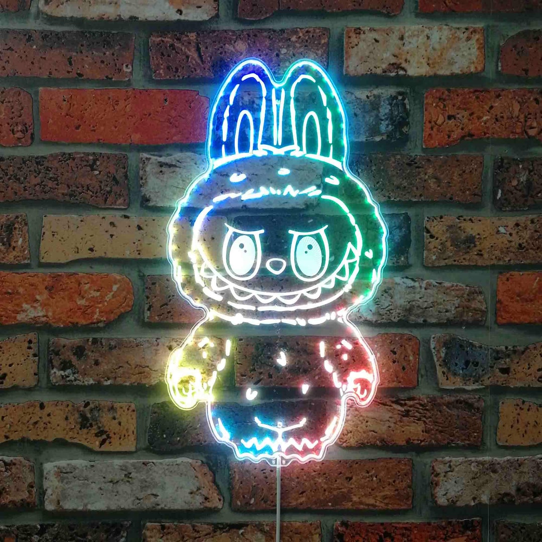 Labubu Neon RGB Night Light Sign, Monsters Collecitbles Room Display ...