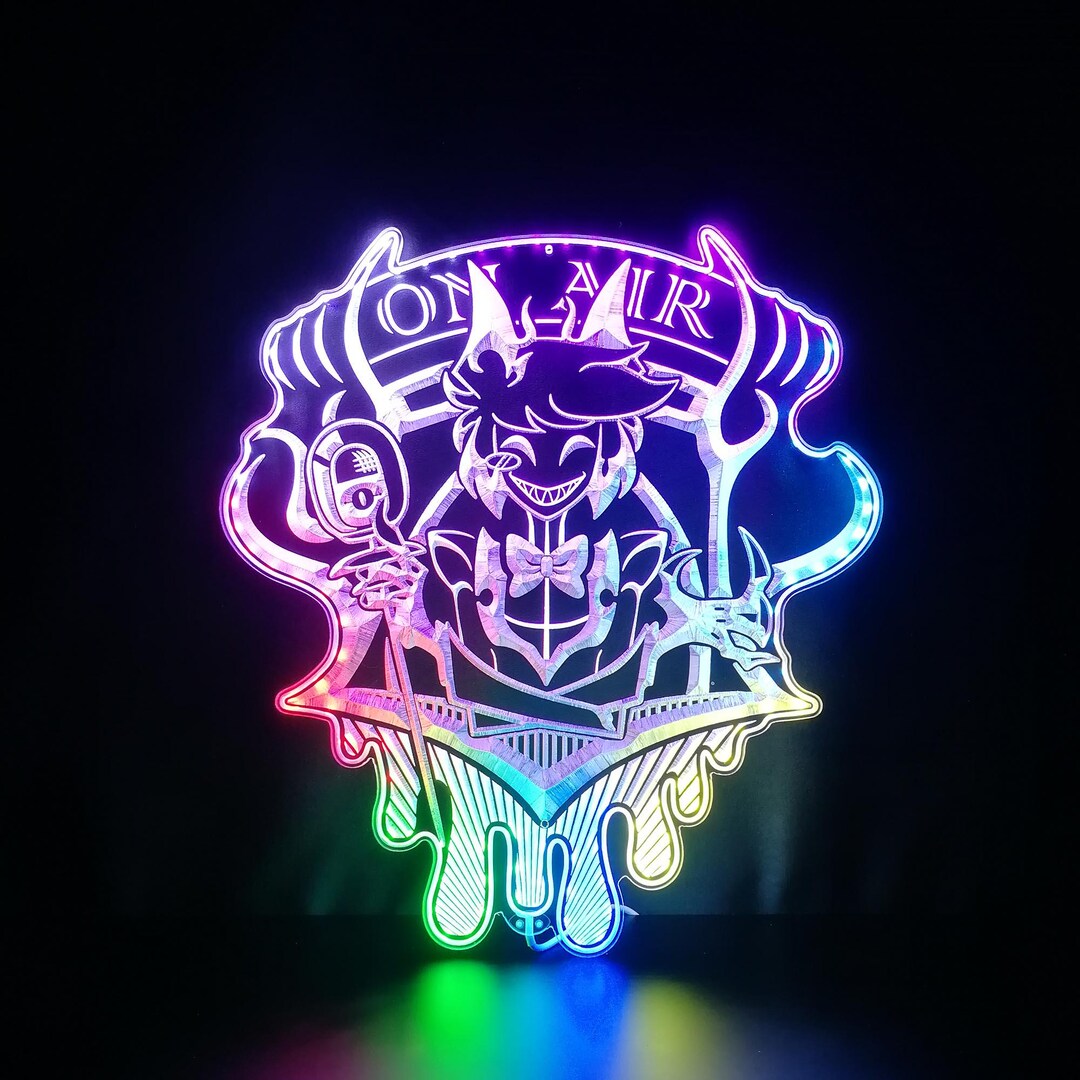 Demon on Air Alastor Neon Night Light Sign, Alastor Charm Gifts, Video ...
