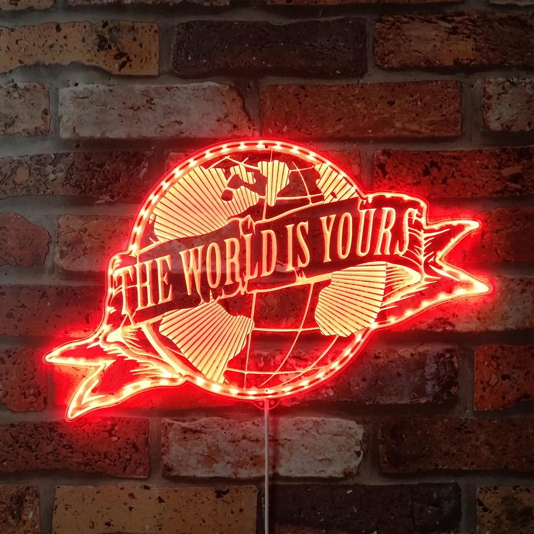 Scarface the World is Yours 3D Style Night Light Neon LED Sign ...