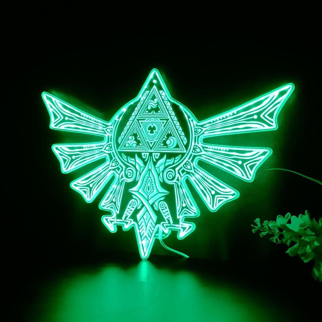 Triforce Zelda Legend 3D Style Night Light Neon LED Sign, Christmas ...