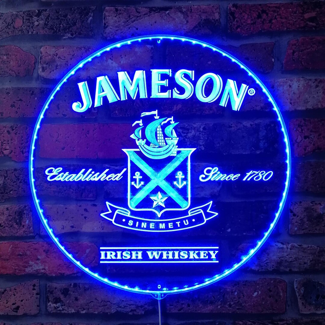 Jameson Irish Whisky 3D Style Night Light Neon LED Sign, Gift for Him ...